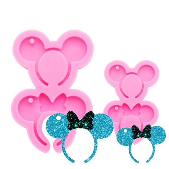 MOLDE DE SILICONE MINNIEE E MICKEY, CHAVEIRO, ORELHA | Shopee Brasil
