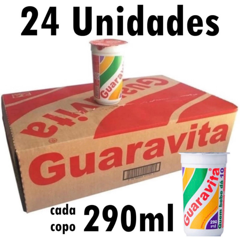 Guaravita 24 Copos 290ml sabor do rio de janeiro | Shopee Brasil