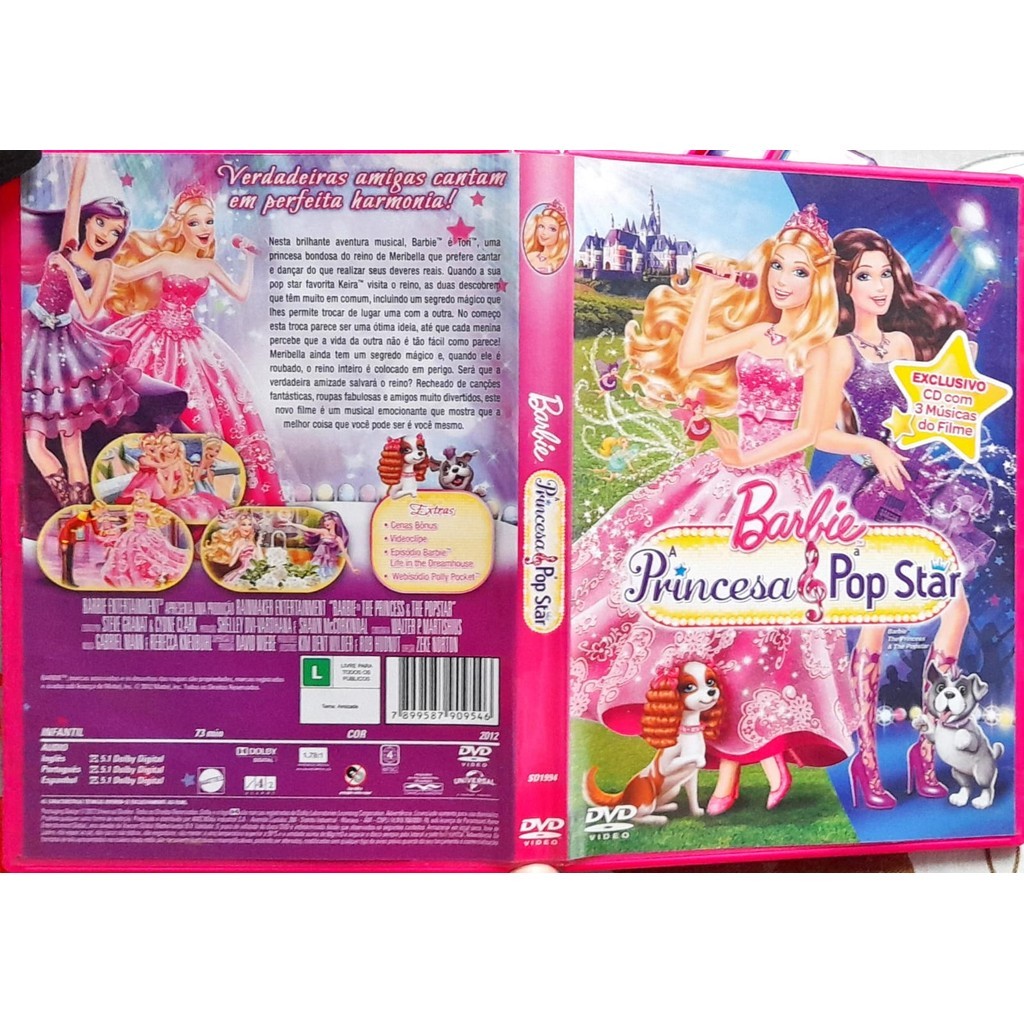 DVD Original Barbie Princesa & Pop Star 2 Cds | Shopee Brasil
