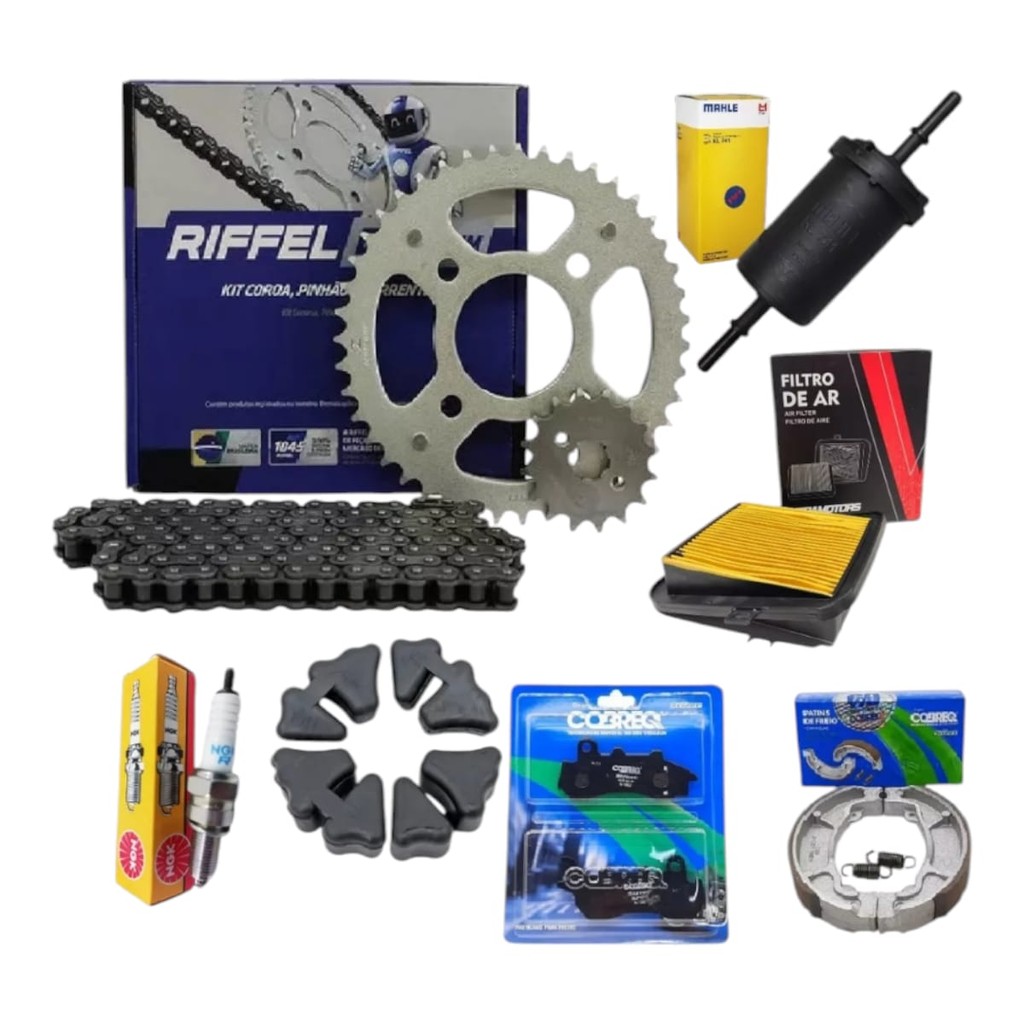 Kit Revisão TRANSMISSÃO Fan 160 Titan 160 2018/2024 LONA PASTILHA ...
