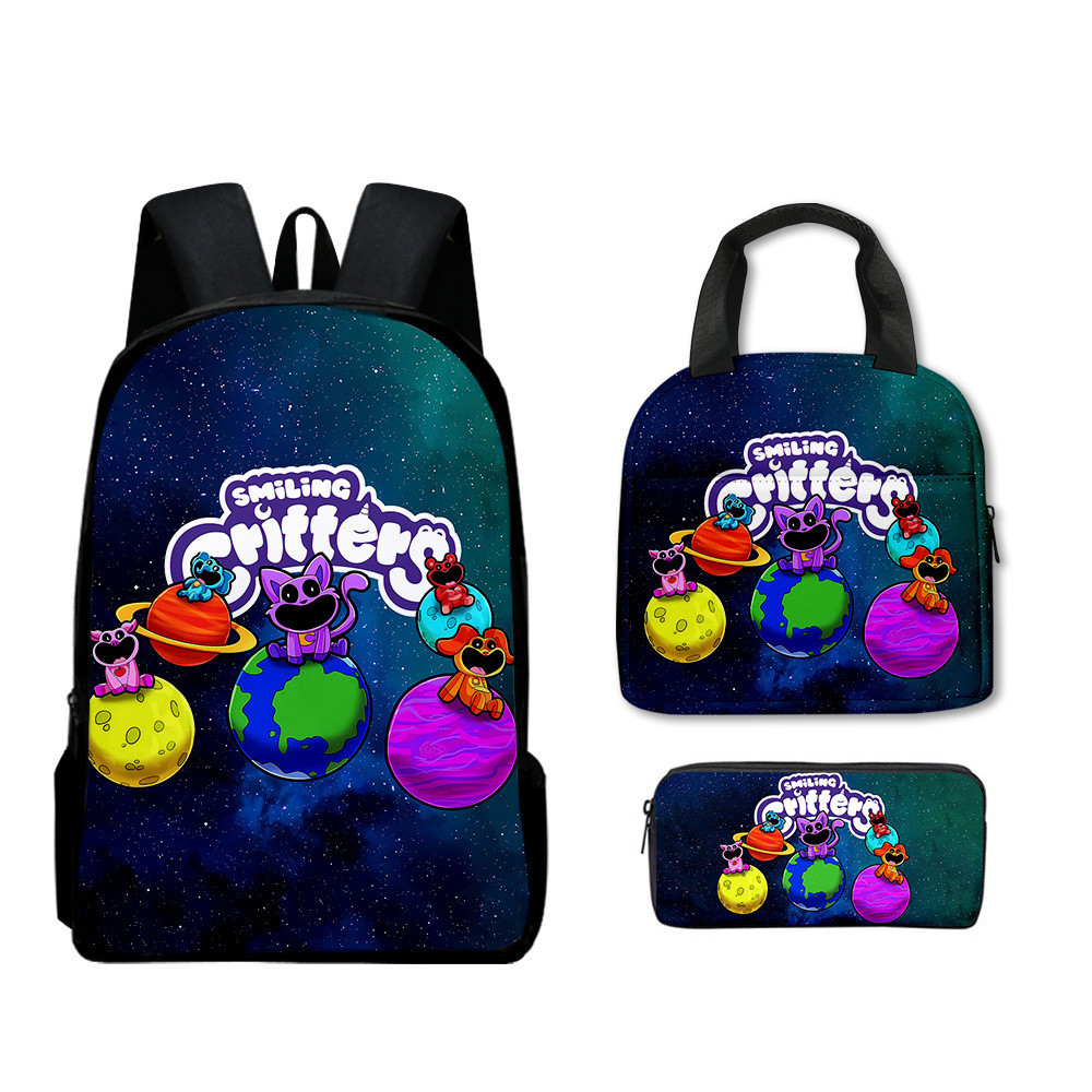 Novo Horror Poppy Smile Critters Mochila Lunch Pencil Bag 3Pc Set ...