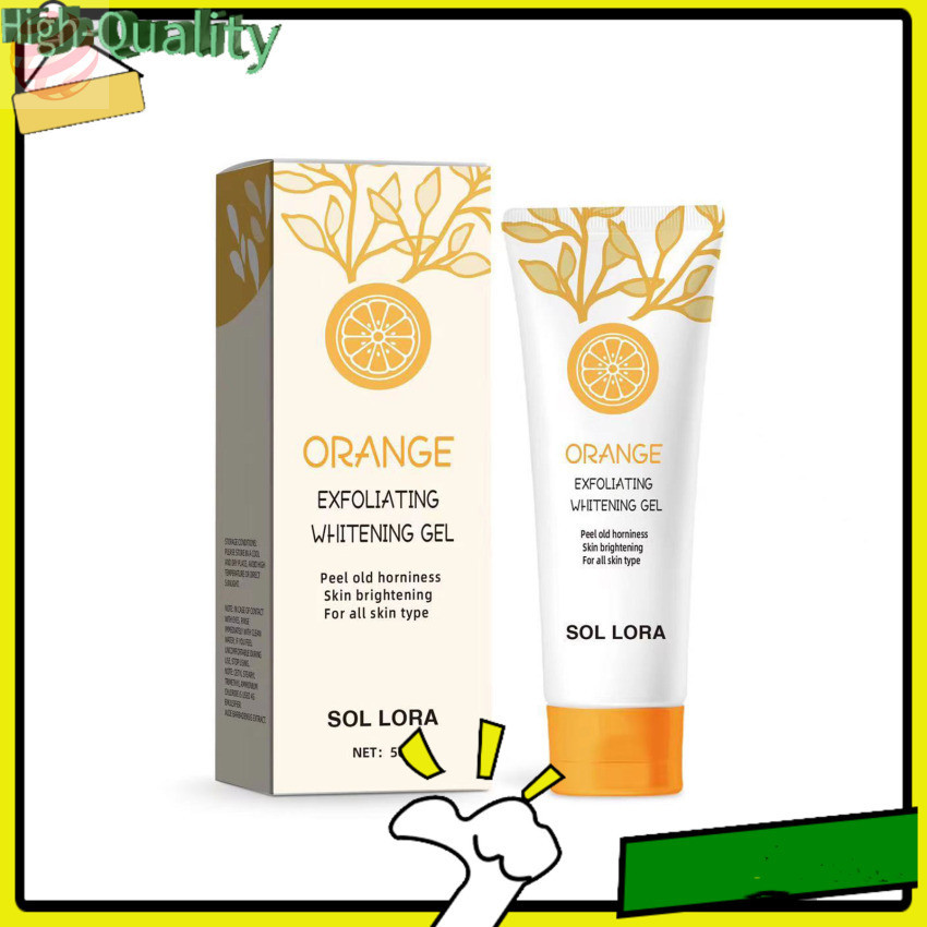 SOL LORA Gel Esfoliante Laranja Facial Creme Hidratante Corporal ...