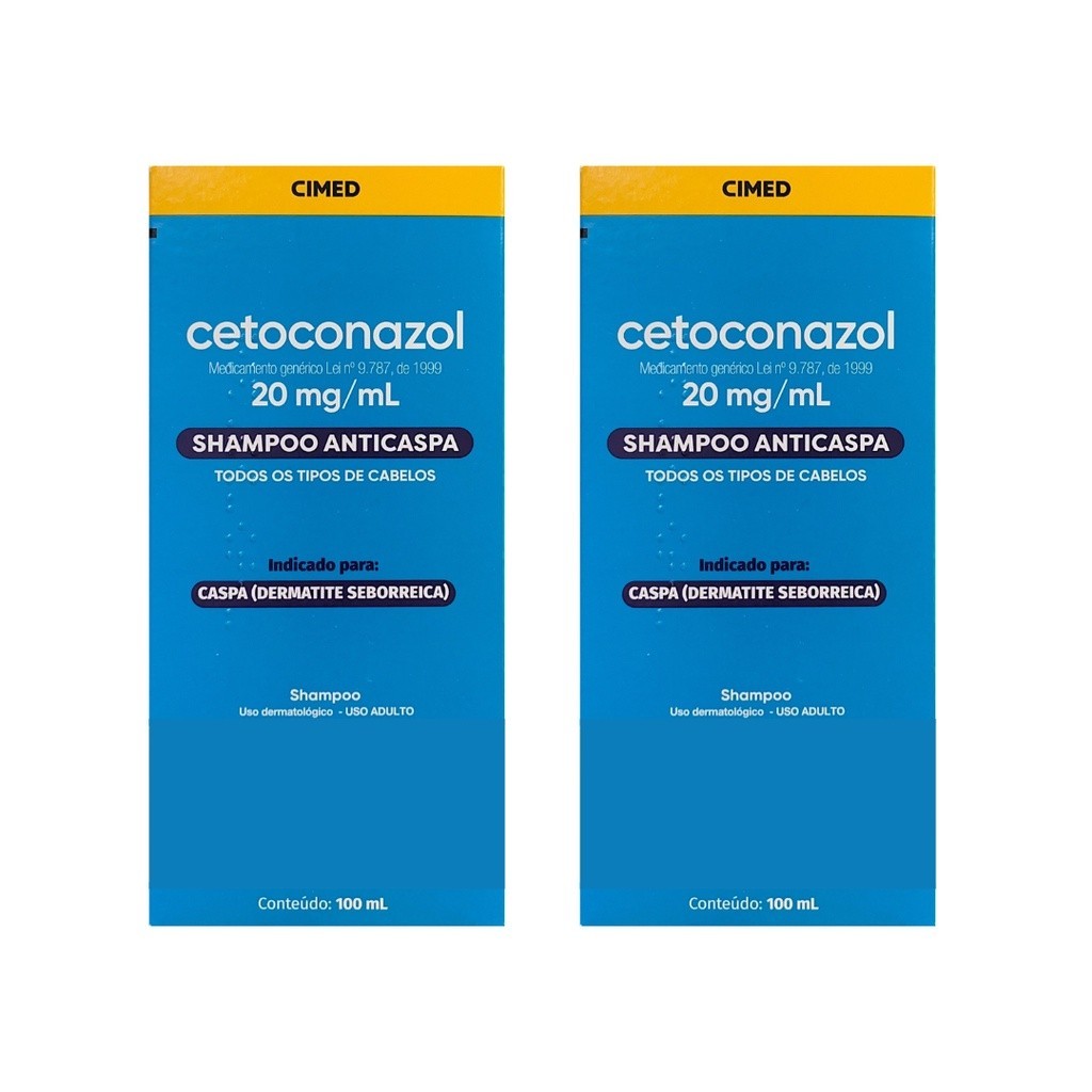 Kit 2 Shampoo Cetoconazol Cimed original 100 ml | Shopee Brasil