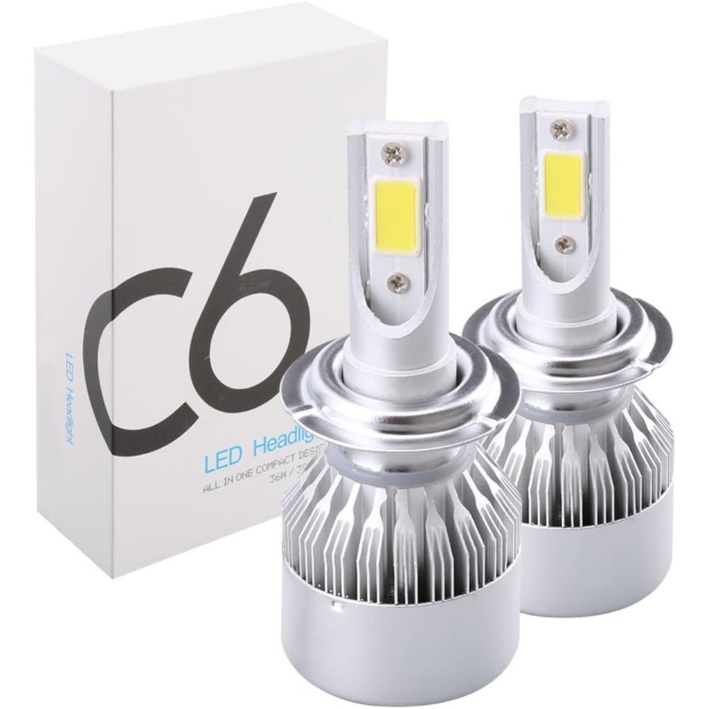 C6 H4 Par de Lâmpadas Super Led 6000K 36W 3800LM | Shopee Brasil