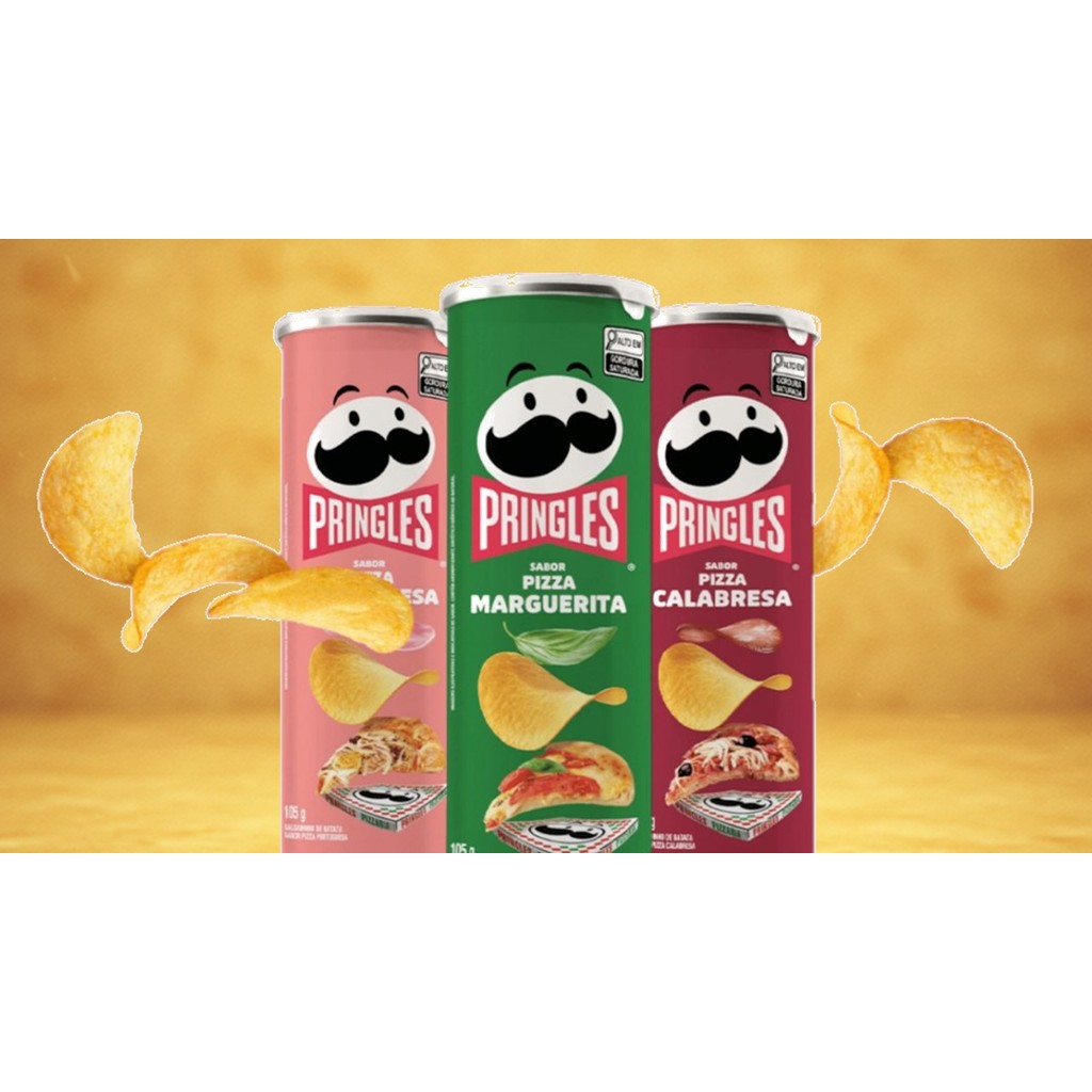 3 Pringles Pizza Sabores Pizza Calabresa Pizza Marguerita Pizza ...