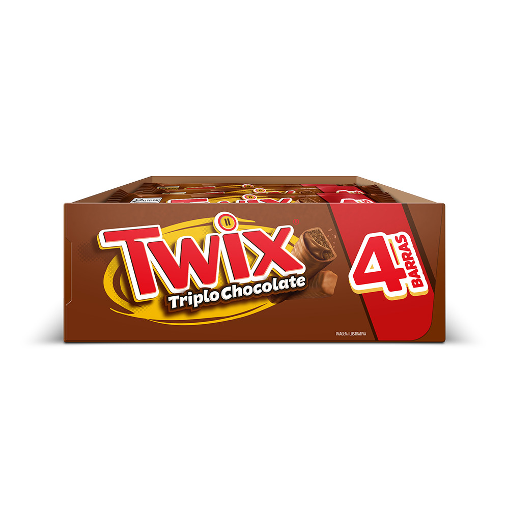 Display Chocolate Twix Triplo Chocolate 4 Barras 80g Shopee Brasil