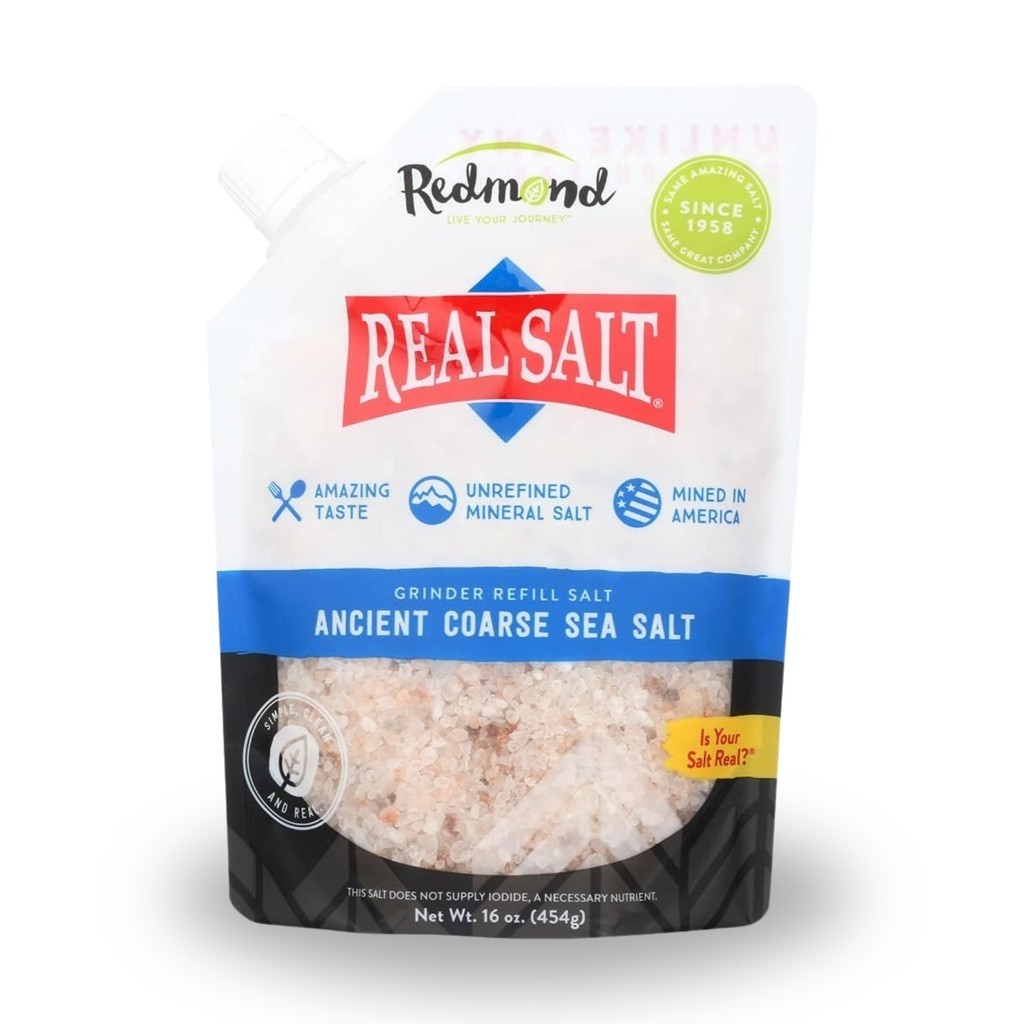 Sal Integral Grosso Real Salt 454 g - Redmond | Shopee Brasil