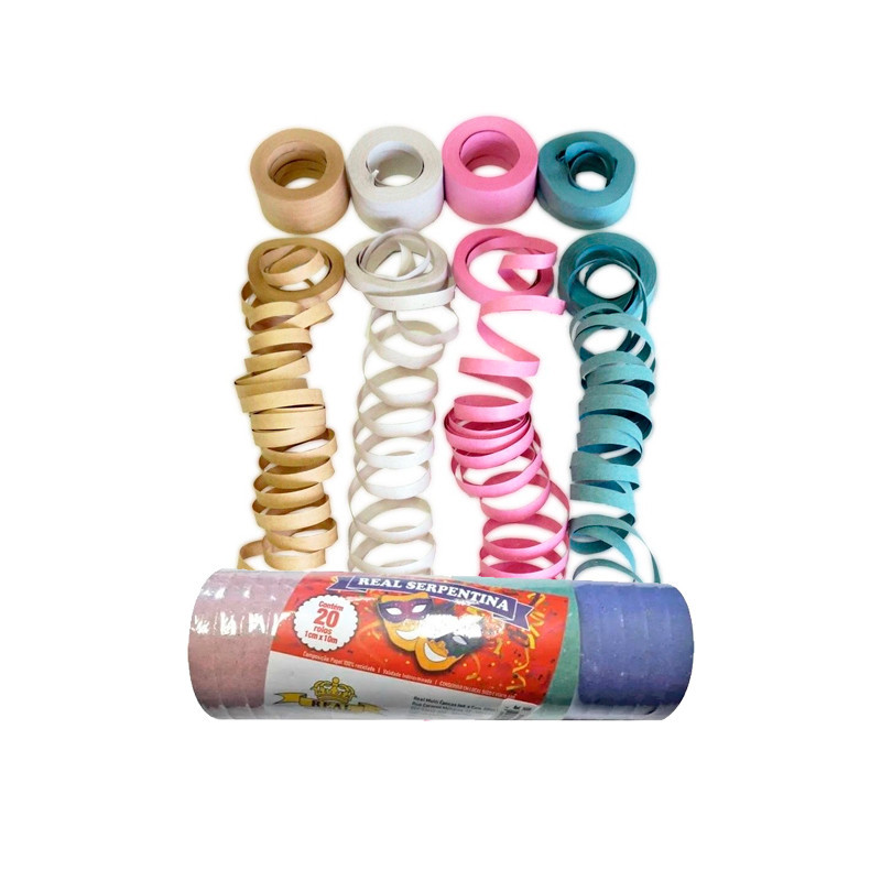 SERPENTINA CARNAVAL EMB 10 ROLOS REAL | Shopee Brasil