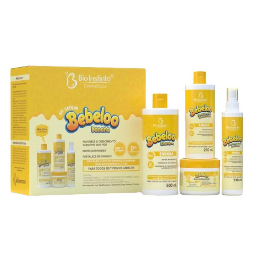 Kit Capilar Bebeloo Banana Bio Instinto | Shopee Brasil