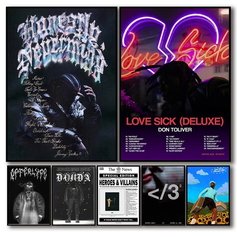 Pop Música Capa Do Álbum Pôster Da Estética Drake Kanye West Metro Boomin Don Toliver Canvas