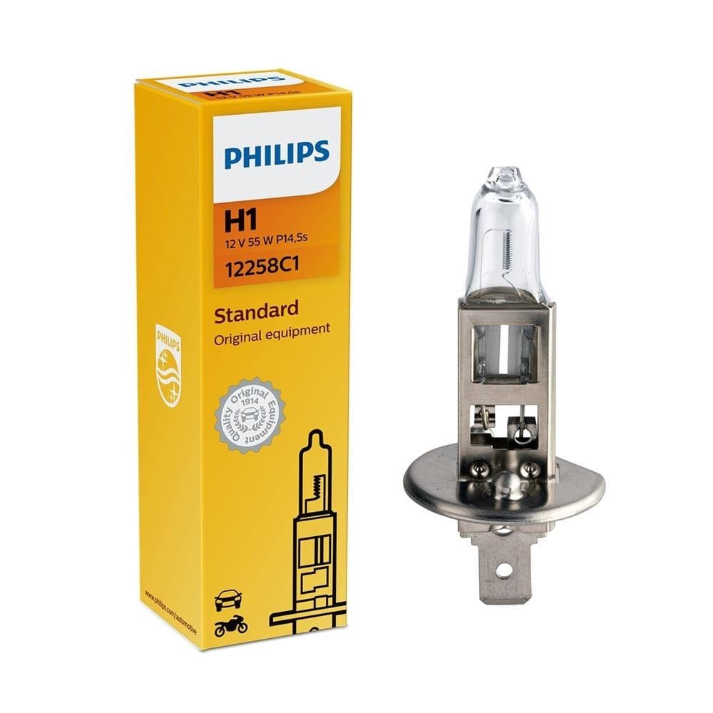 Lâmpada Farol Philips H1 Standard 55w 12v Iodo P14,5s | Shopee Brasil