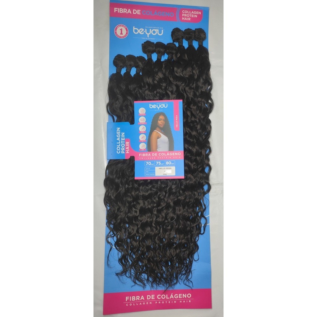 Cabelo Hello Miga Cacheado - Be You Fibra De Colágeno 320g | Shopee Brasil