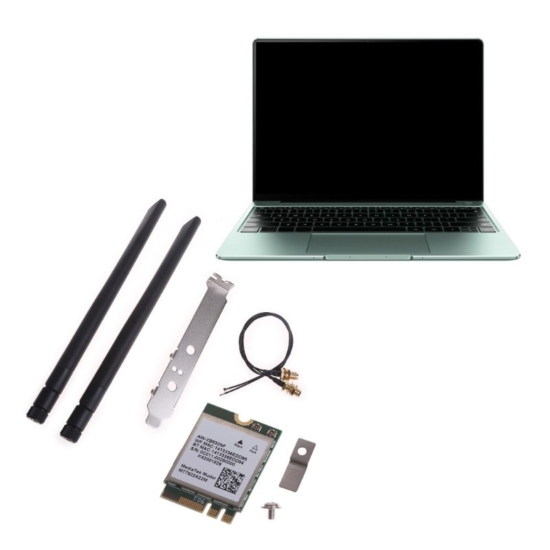 zzz Placa WiFi 6E RZ616 MT7922A22M Módulo Com 5 2 Placas Sem Fio Para ...