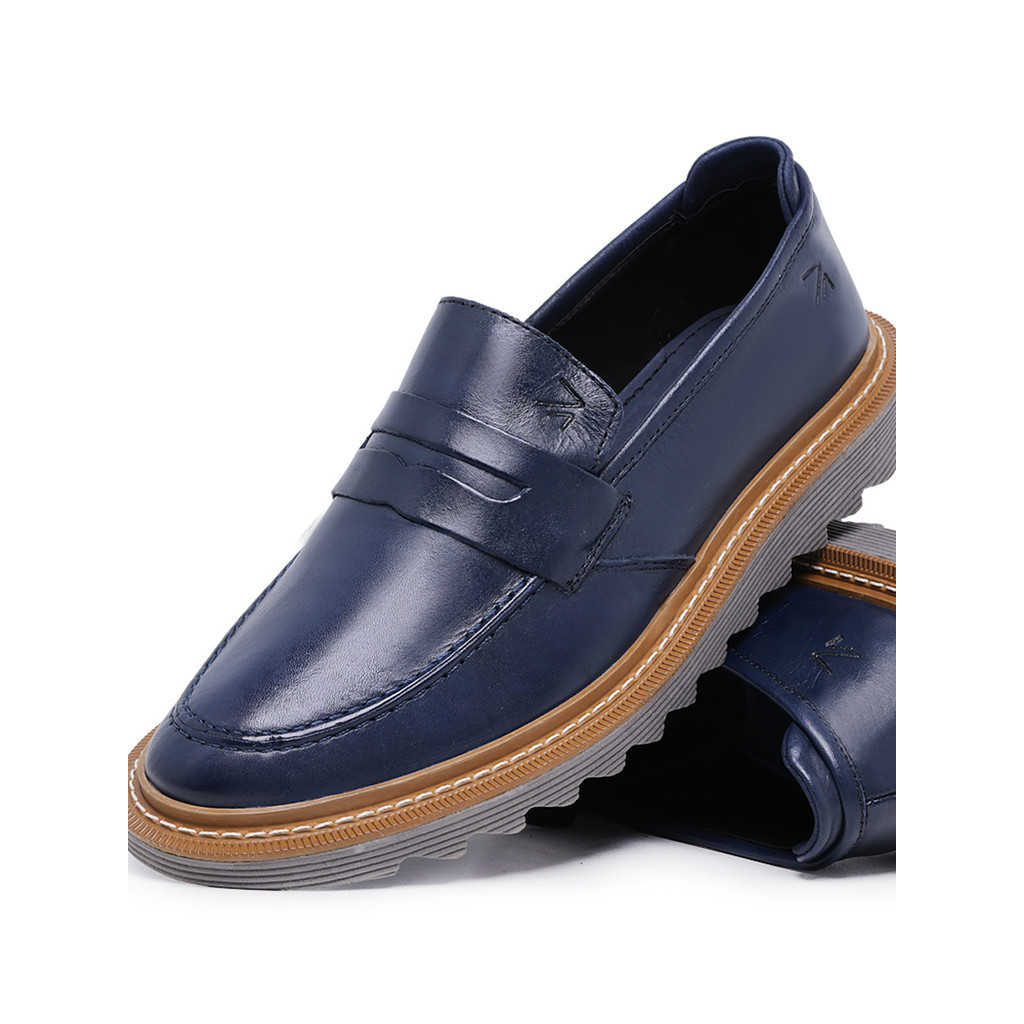 Sapato Masculino Loafer Sola Tratorada R.A Couro Legítimo Elegante ...