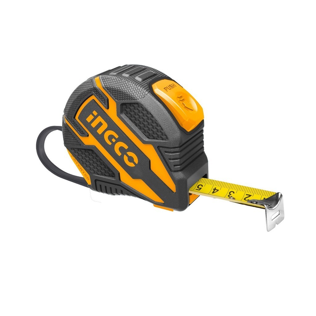 Trena emborrachada com botão - 5m - INGCO | Shopee Brasil