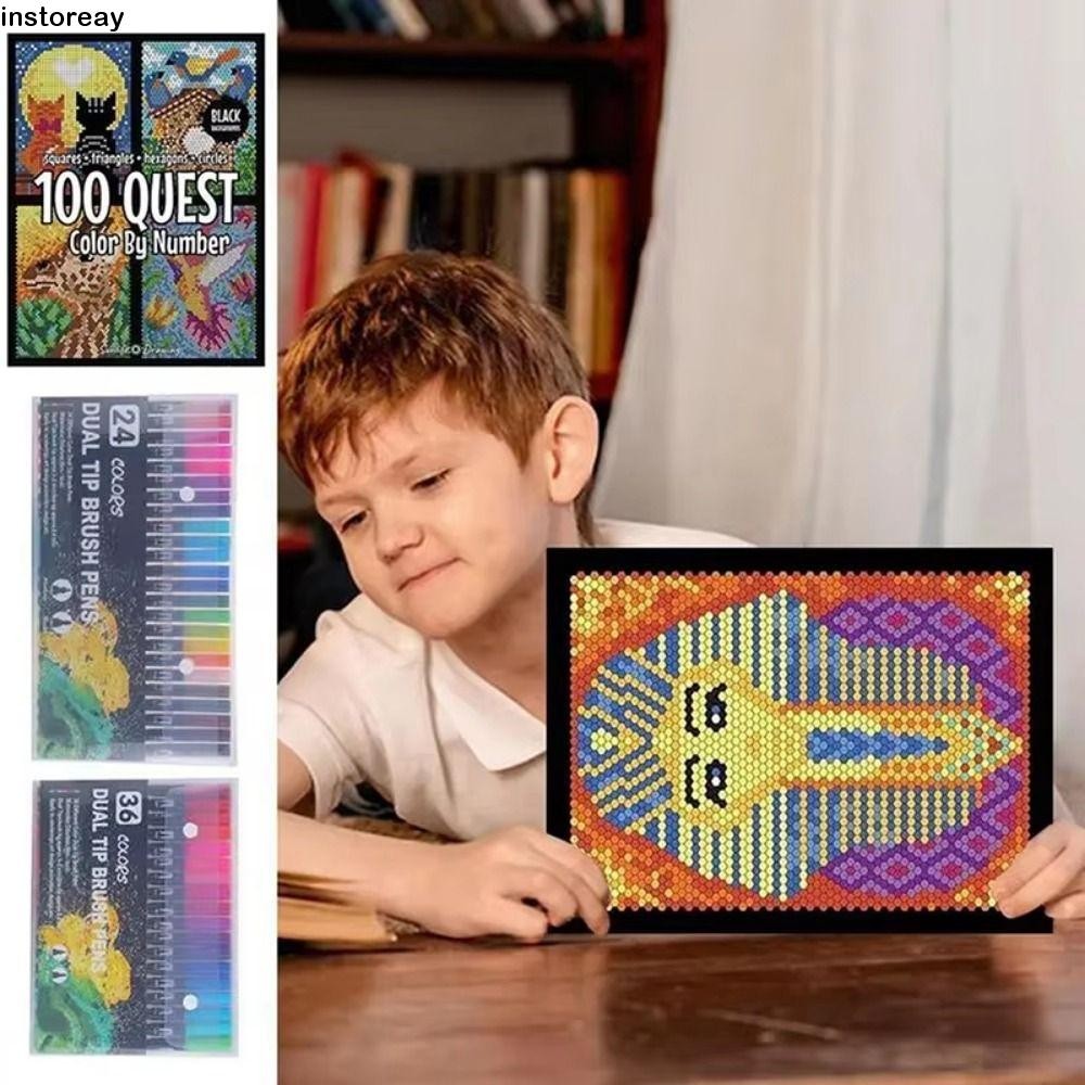 Livro De Pintura Colorida De Atividade INSTOREAY , Educacional De ...