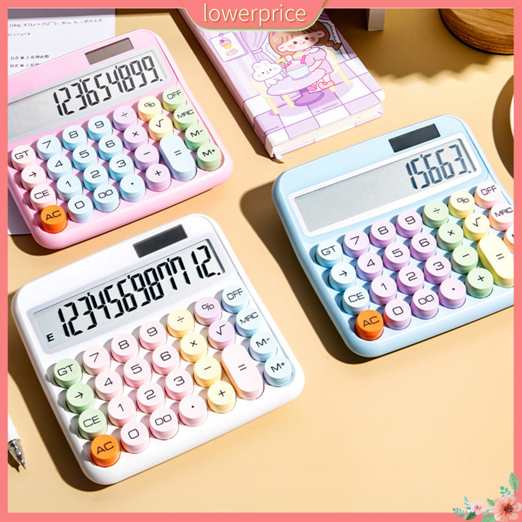 Long Lasting Battery Life Calculator Typewriter Style Vintage Solar ...