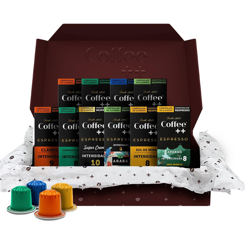 Kit 100 Capsulas Coffee Mais, compatível com Nespresso Variedades ...