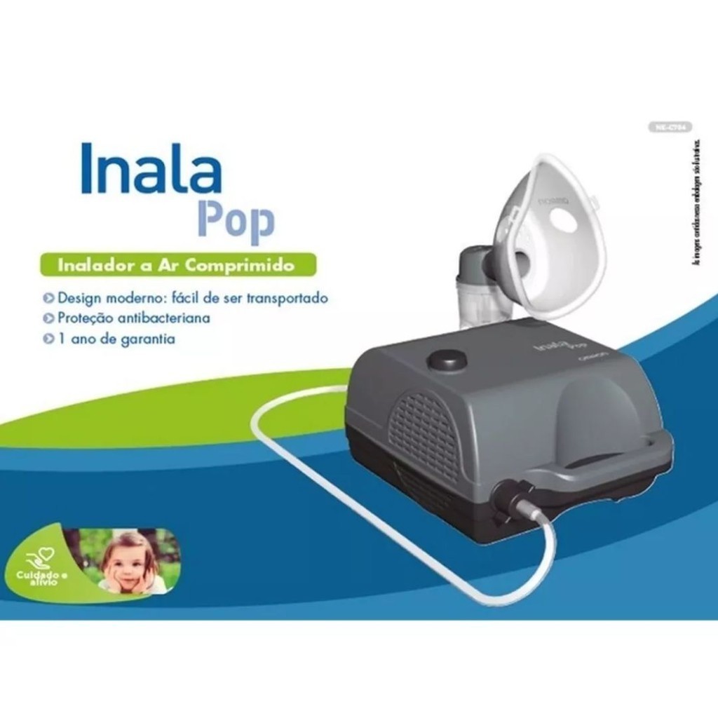 Inalador Compressor Omron Inalapop Cinza 127v/220v | Shopee Brasil