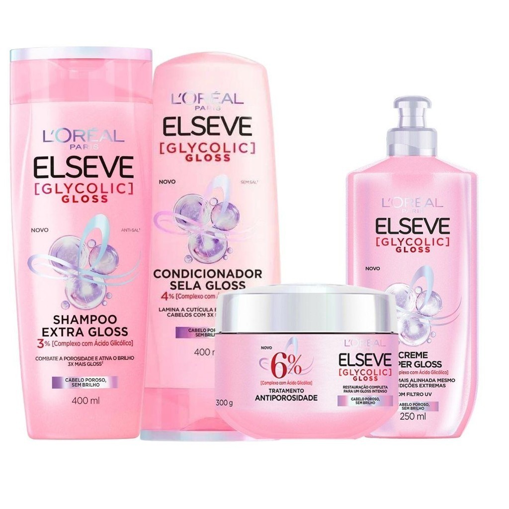 Kit Elseve Glycolic Gloss Com 4 | Shopee Brasil