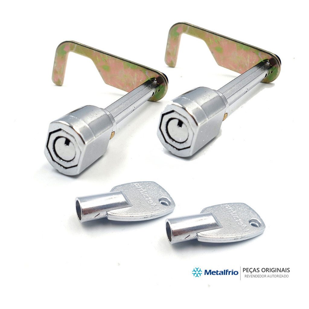 Kit 2 Fechaduras Completo Com 2 Chaves Metalfrio Da550 Da420 | Shopee ...
