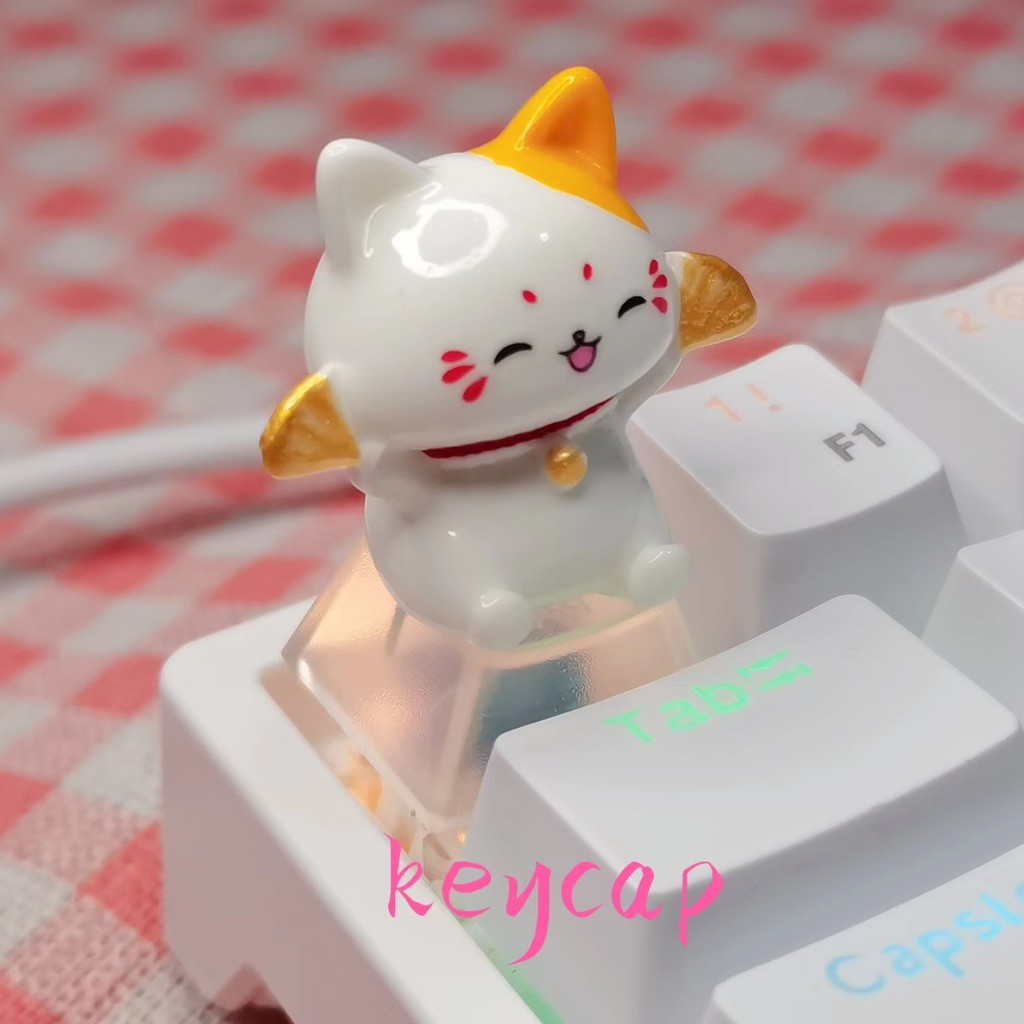 Keycap Cat Backlight Cute Cat Adequado para ESC Teclado Mecânico Keycap ...