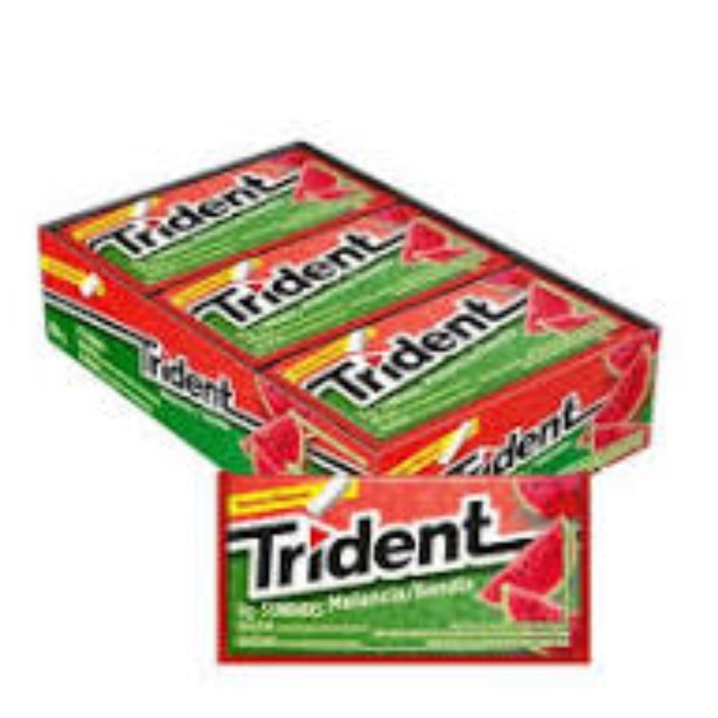 Chiclete Trident sabor melancia com 21 un 168g Melancia | Shopee Brasil