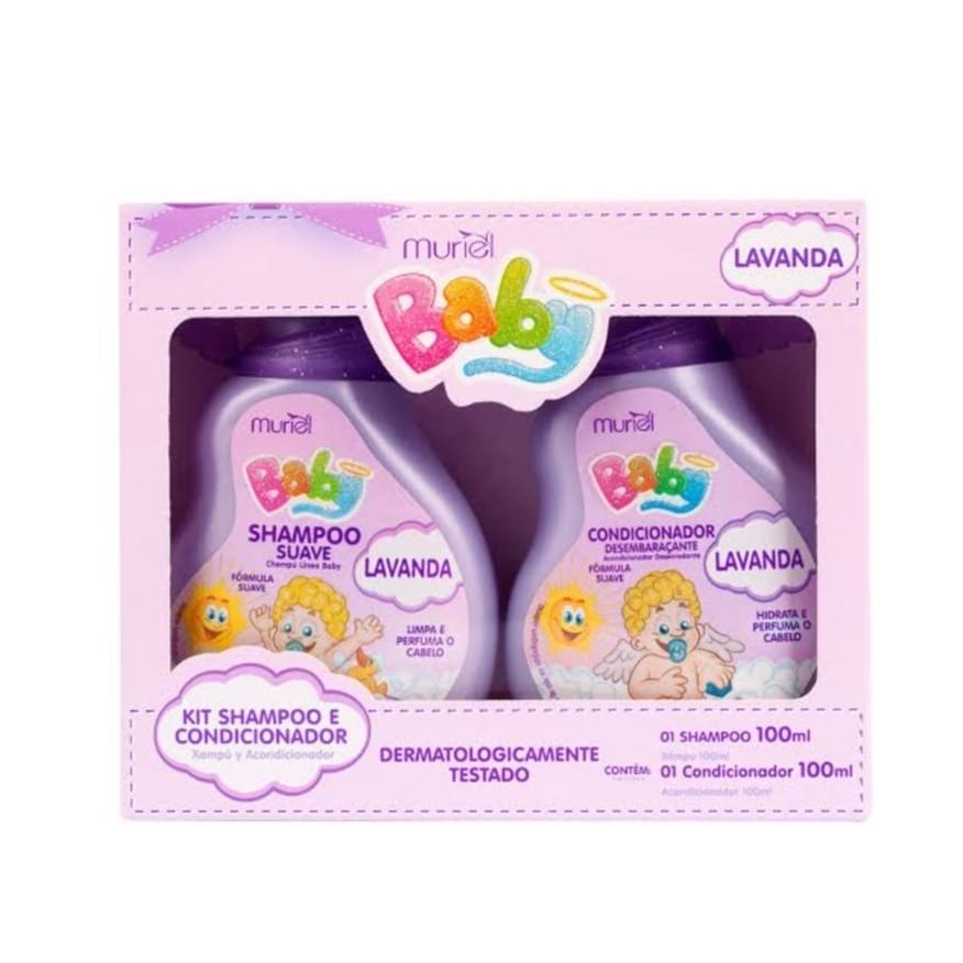 Muriel Baby Kit Presente Shampoo+Condicionador 100ml Lavanda | Shopee ...