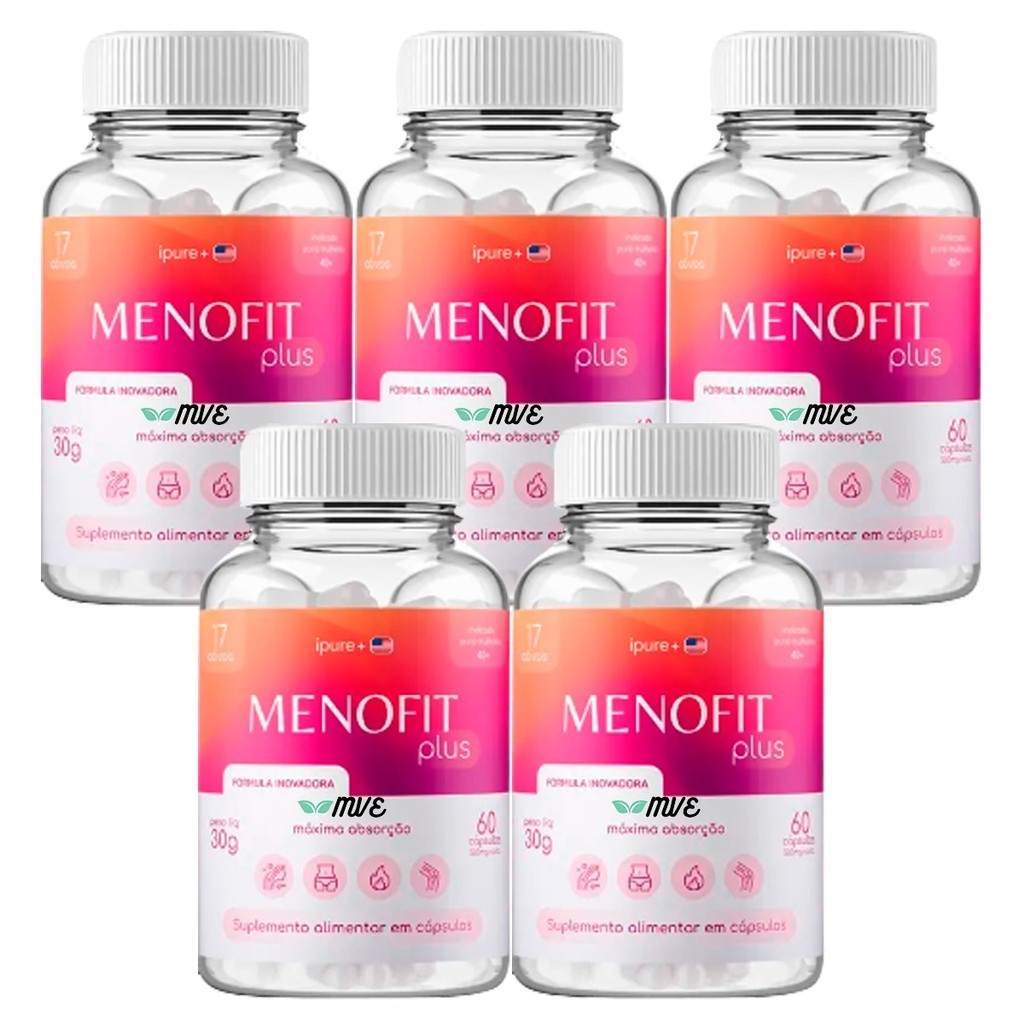 Menofit 5 potes com 60 caps - original | Shopee Brasil