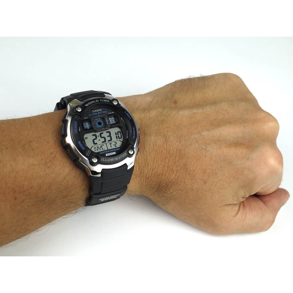 RELÓGIO MASCULINO CASIO DIGITAL AE-2000W-1AVDF | Shopee Brasil