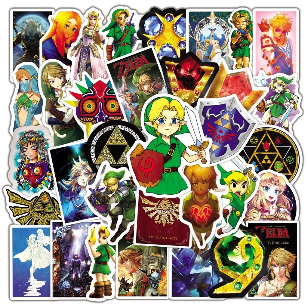 50 folhas a lenda de Zelda Graffiti adesivos skater bagagem animação do ...