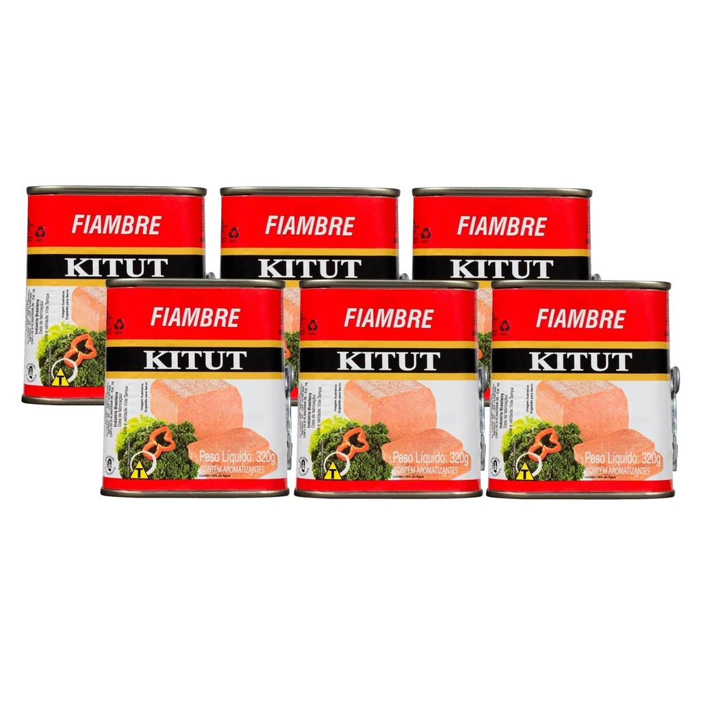 KIT 6 FIAMBRE KITUT BOVINO E FRANGO KTB LATA 320G | Shopee Brasil