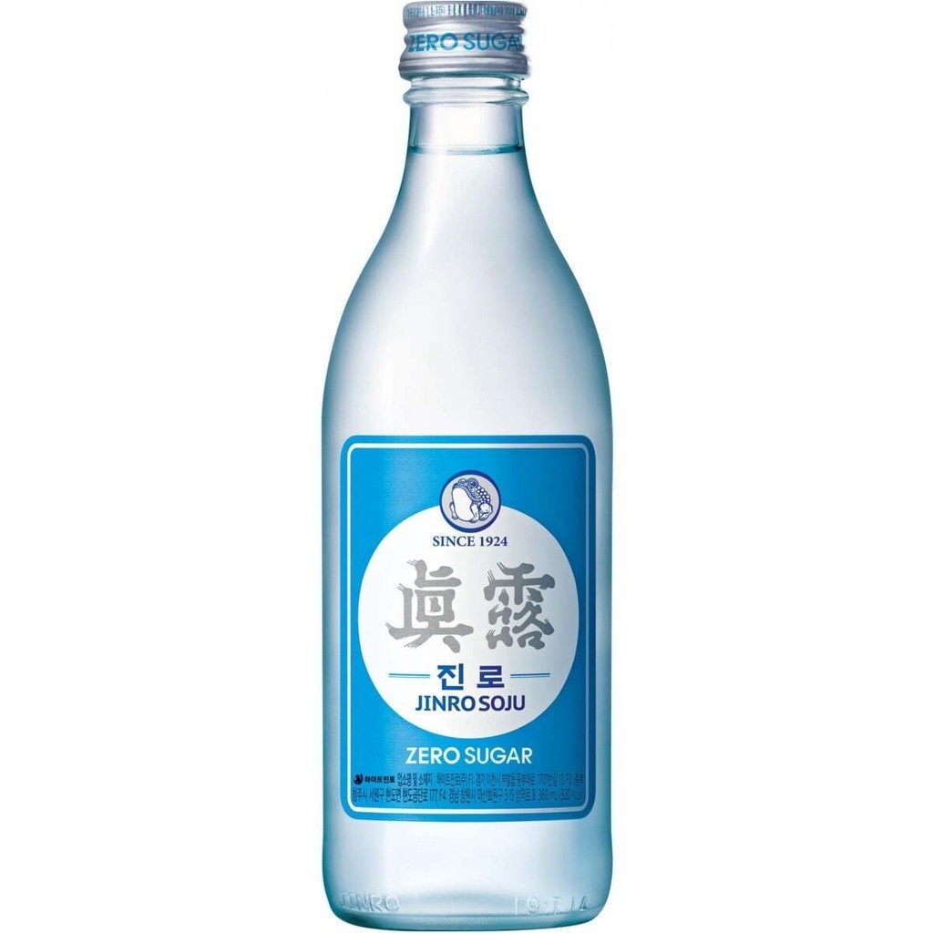 BEBIDA COREANA JINRO SOJU ZERO SUGAR BLUE 360ML | Shopee Brasil