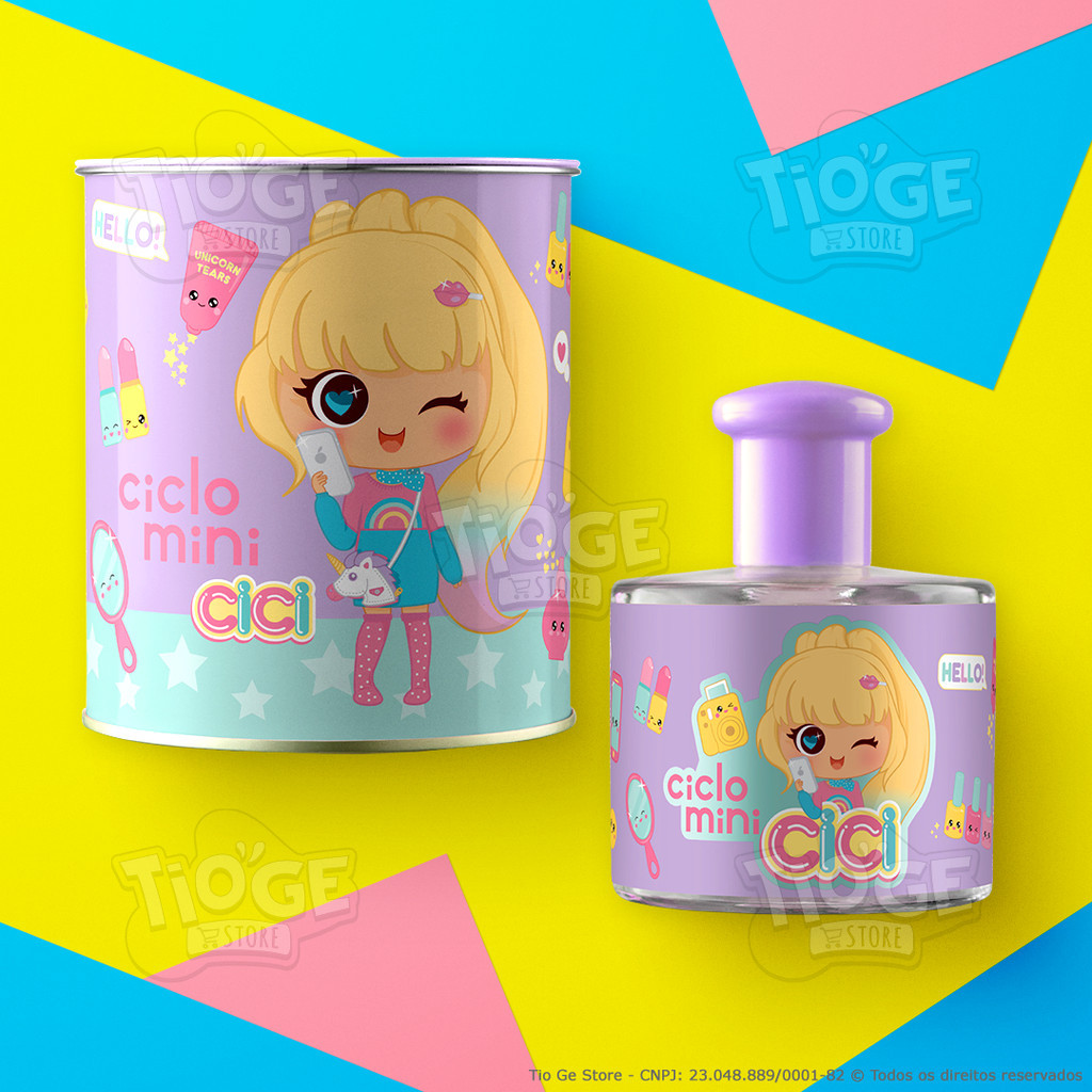 Perfume Infantil Cici Bela Ciclo Mini Deo Colônia com Lata ...