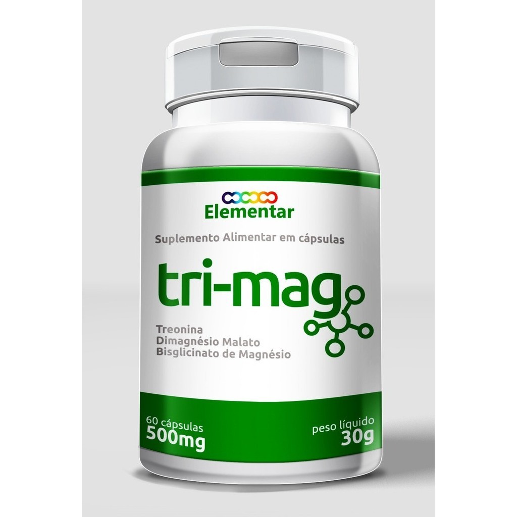 Trimag - Magnésio Treonato, Dimalato e Bisglicinato 60 Cápsulas ...