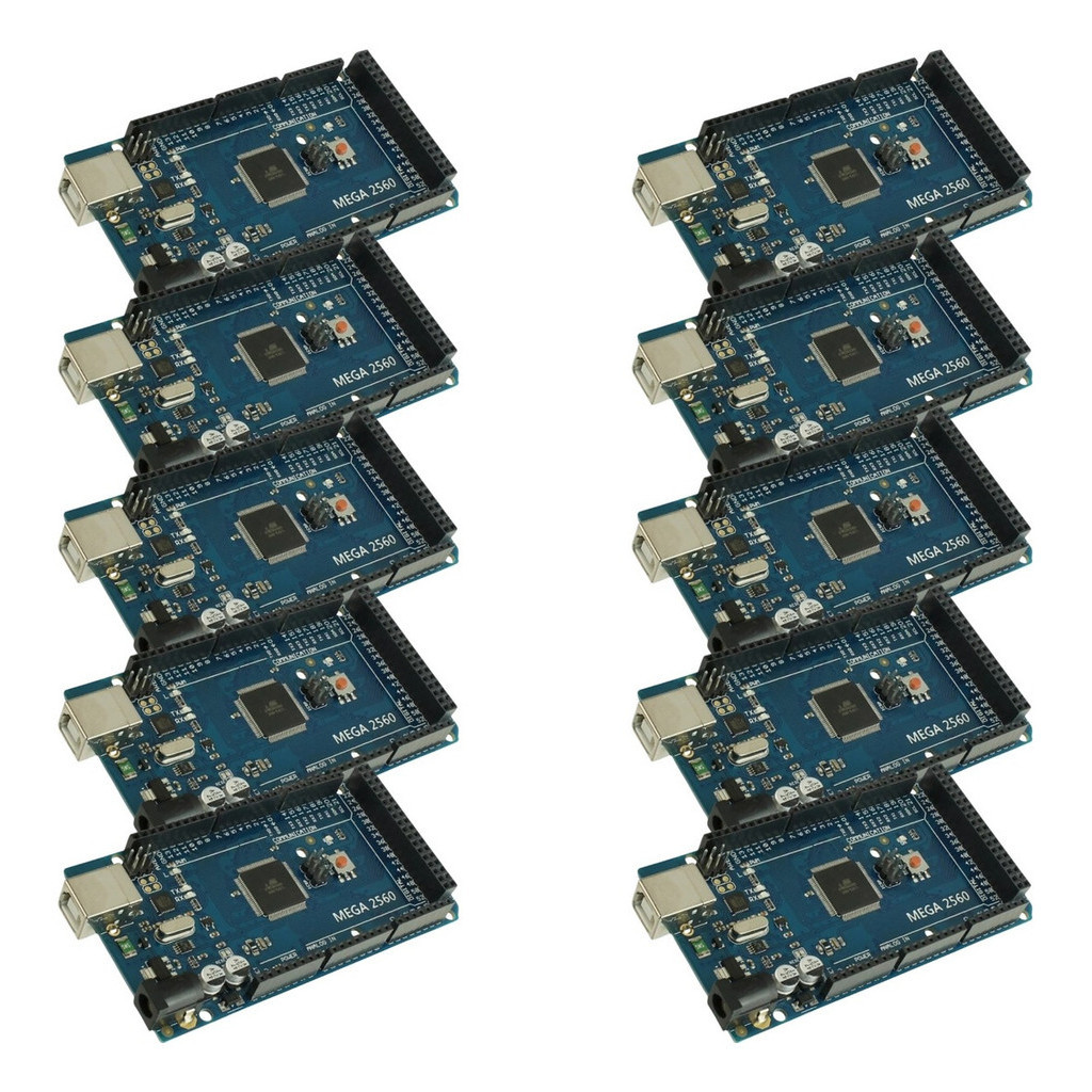 Kit 10 Placa Mega 2560 R3 Compativel Com Arduino Ch340 + Cabo Usb ...