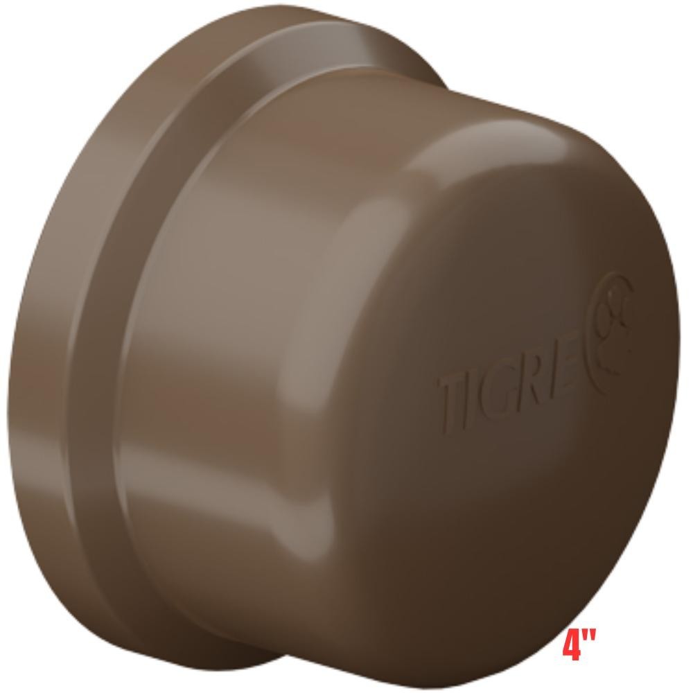 Cap Tampão Soldável PVC Marrom Para Tampar Canos E Tubos De Água Fria 4 ...