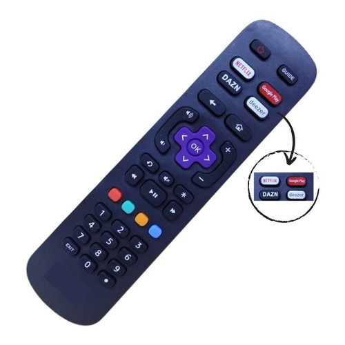 Controle Remoto Compatível Tv Semp Roku Smart | Shopee Brasil