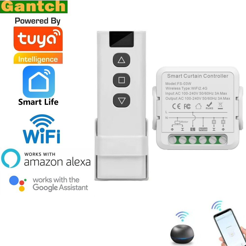 Interruptor Elétrico de Cortina Tuya Wifi, Interruptor de Porta, Módulo ...