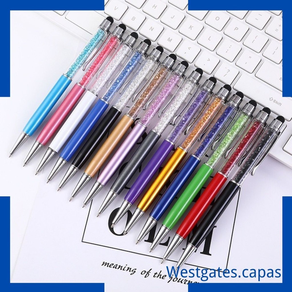 Mini Caneta esferográfica de cristal Stylus Para Tablet Para Celular 2 ...