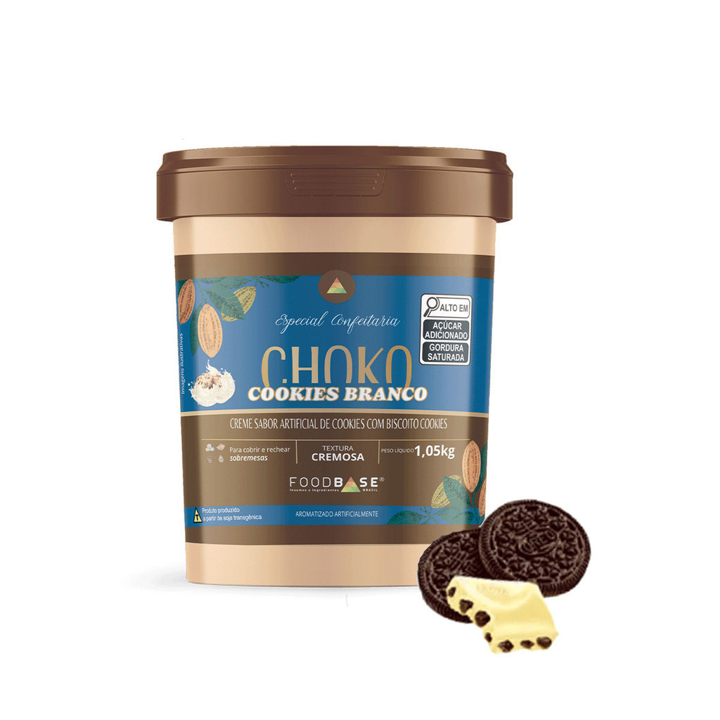 Recheio Choko Cookies Branco Especial Confeitaria de 1,05kg | Shopee Brasil