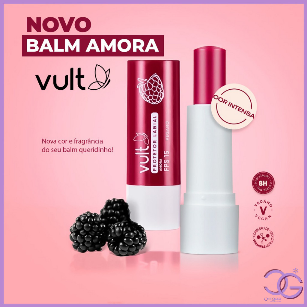 Protetor Labial Balm Vult Amora FPS 15 - 3,5g | Shopee Brasil