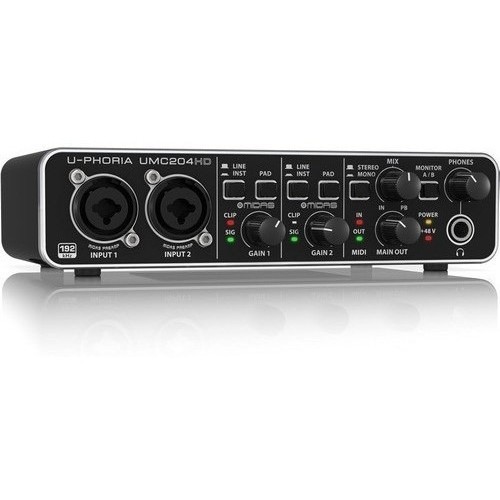 Interface Behringer Umc204 Hd - 192khz/24-bit | Shopee Brasil