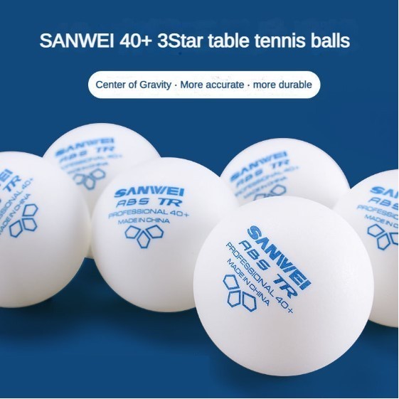 SANWEI 3Star Bolas De Tênis De Mesa TR Branco 10/30/50/100PCS 40 + Ping Pong De Treinamento ...
