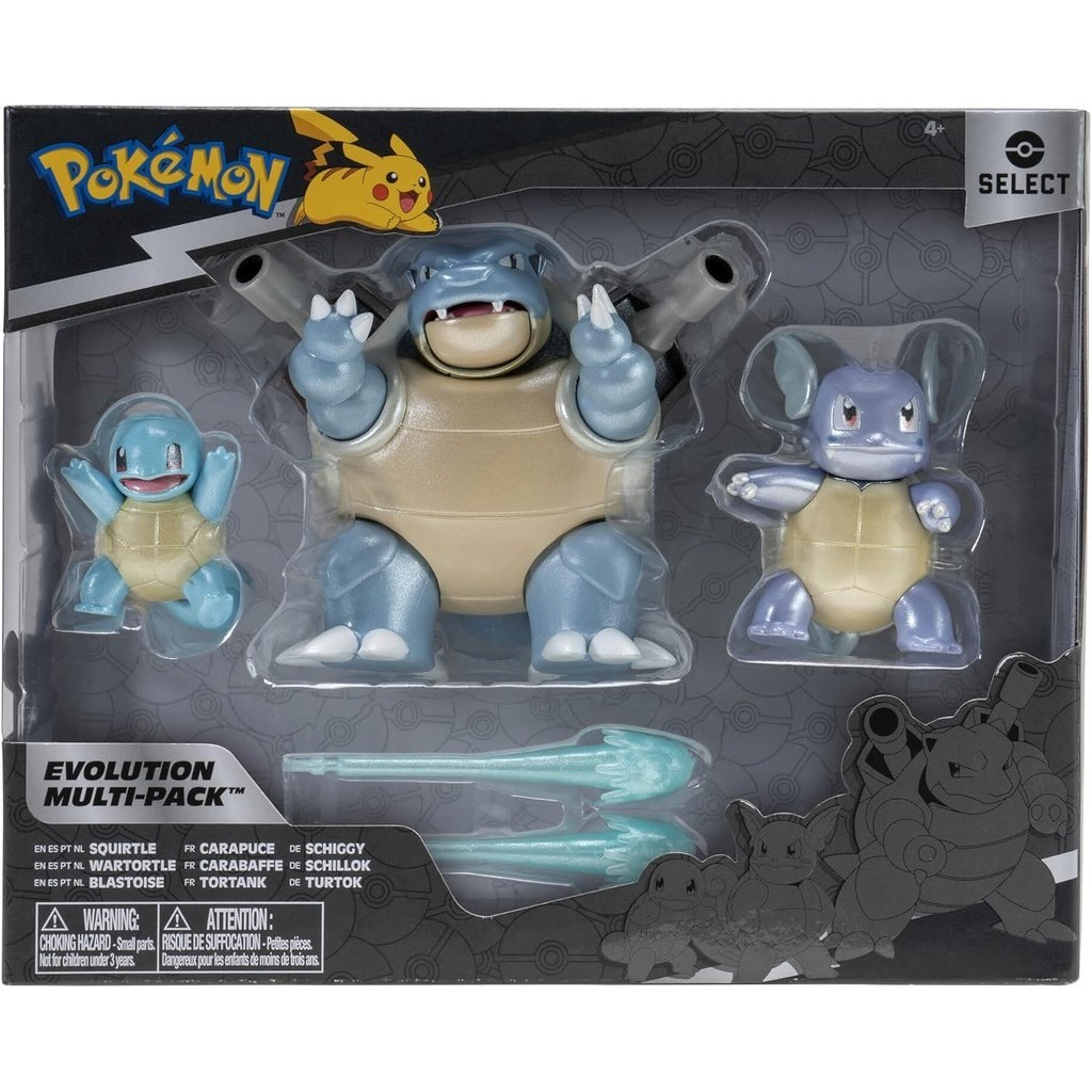 Kit Pokémon Select Evolution Multipack Squirtle Blastoise - Faz a Boa!