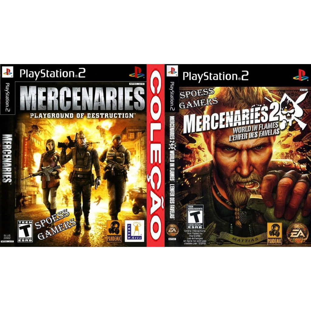 Mercenaries 1 E 2 Ps2 Coleção (2 Dvds) Mercenarios | Shopee Brasil