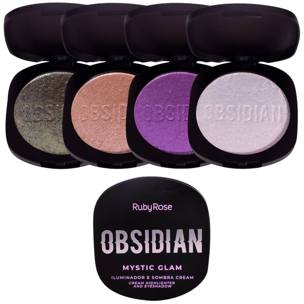 Iluminador E Sombra Cream Obsidian Ruby Rose 4,5g HB2600 | Shopee Brasil