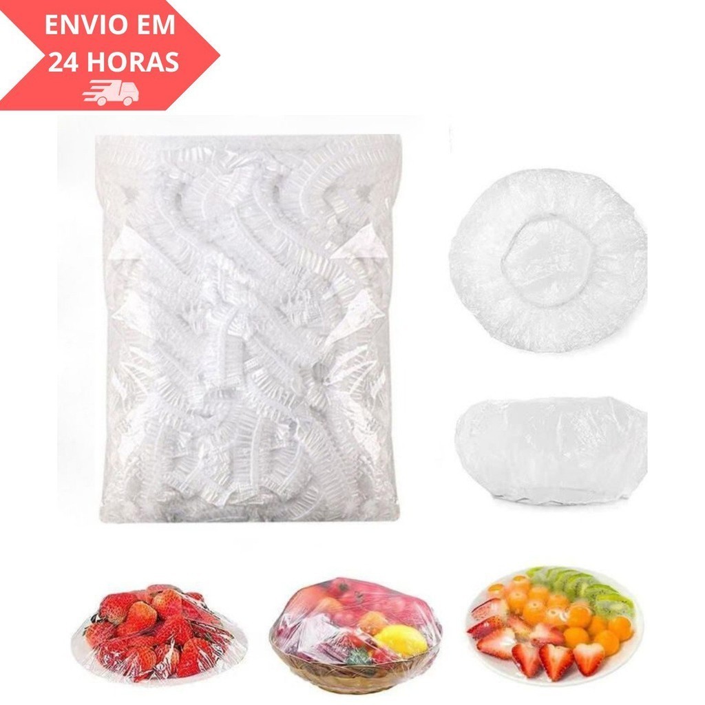 100 Pçs Envoltório Plástico Selado Para Comida / Descartável | Shopee ...