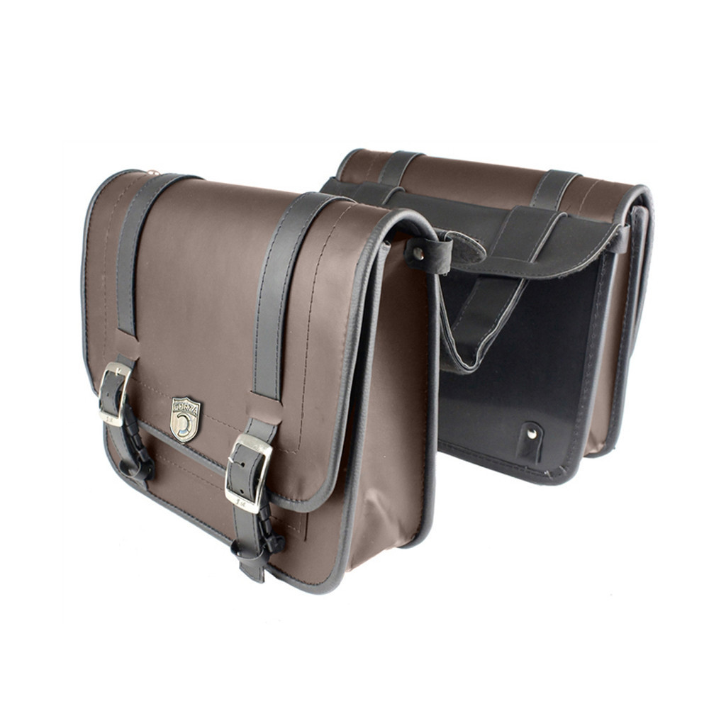Alforge Lateral Mala Bolsa Moto Pasta Executive 10 Litros Marrom Par ...