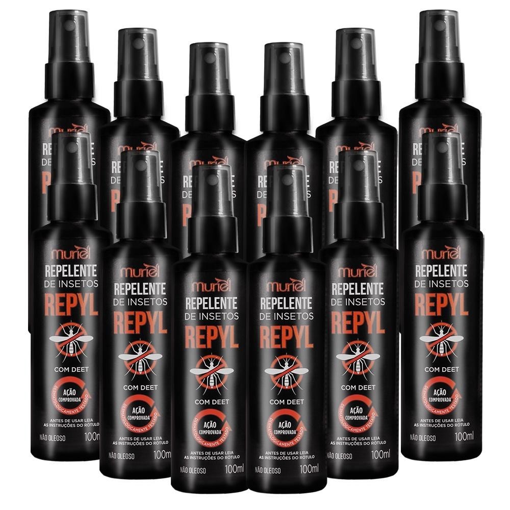 Repelente Repyl Adulto Spray 100ml - Kit c/ 12 unidades | Shopee Brasil